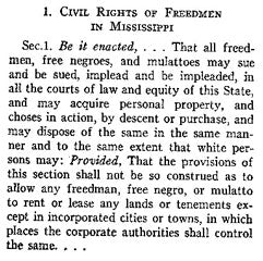 Black History: MISSISSIPPI BLACK CODES, 1865-1866 – Made in Africa Brand
