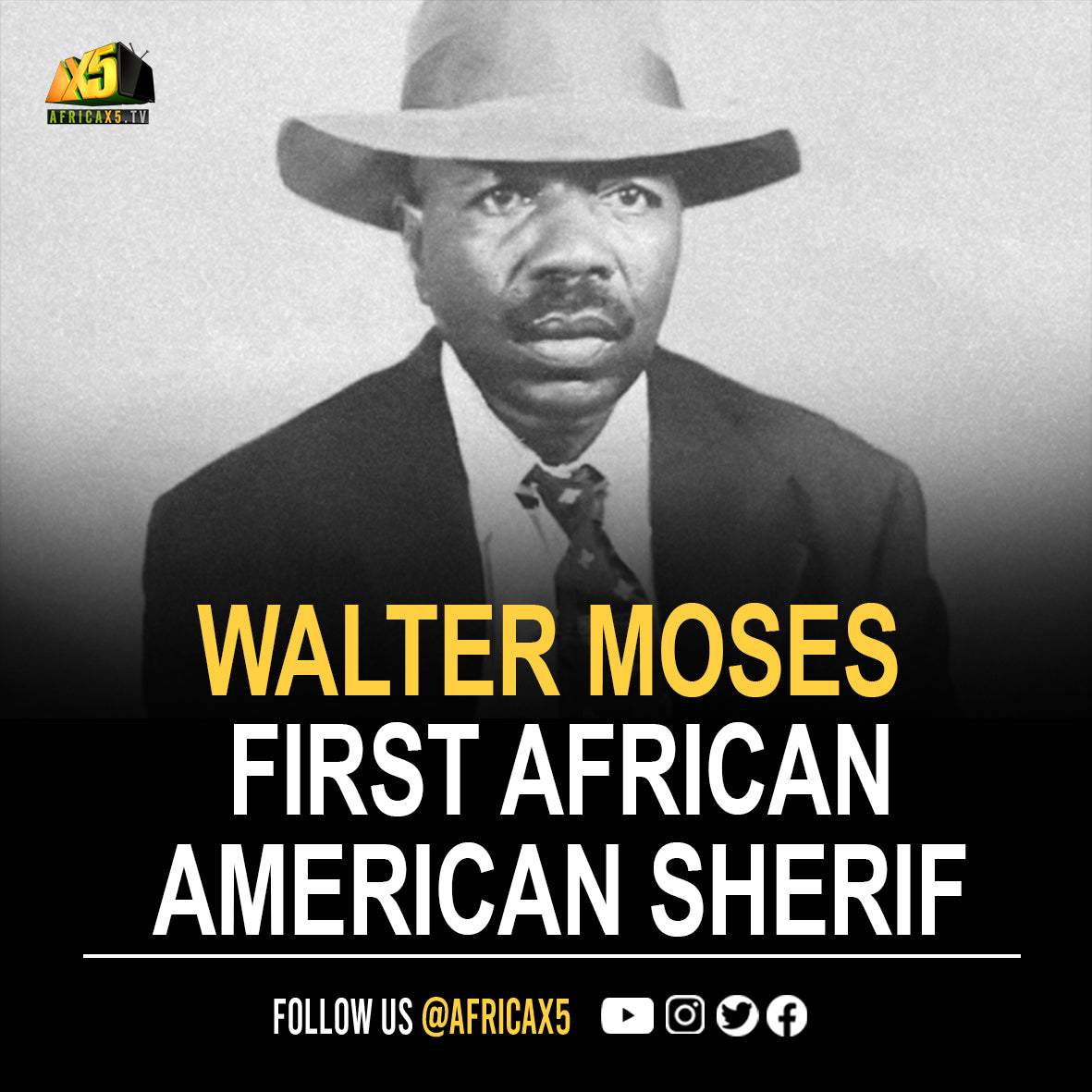Walter Moses Burton, the first African-American elected Sheriff in the ...
